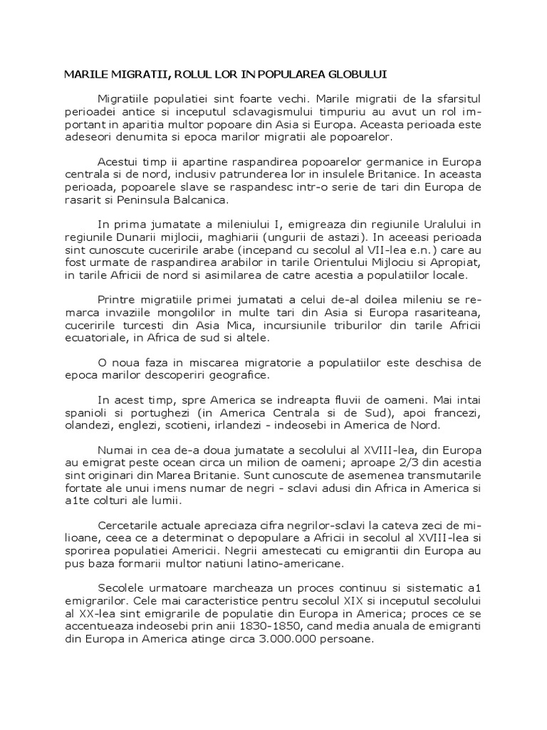 Marile Migratii | PDF