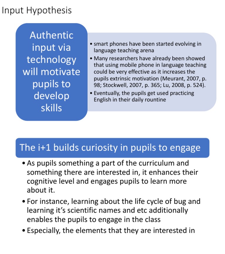 Authentic Input Via Technology Will Motivate Pupils To Develop Skills | PDF