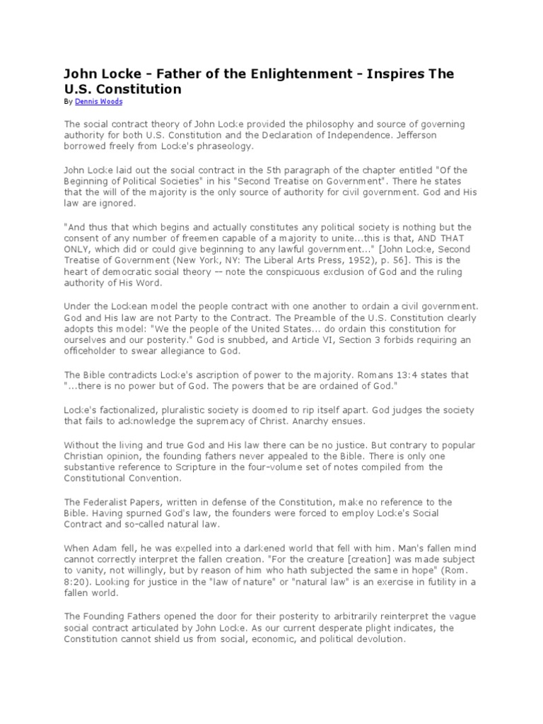 John Locke - Enlightenment | PDF | John Locke | Social Contract