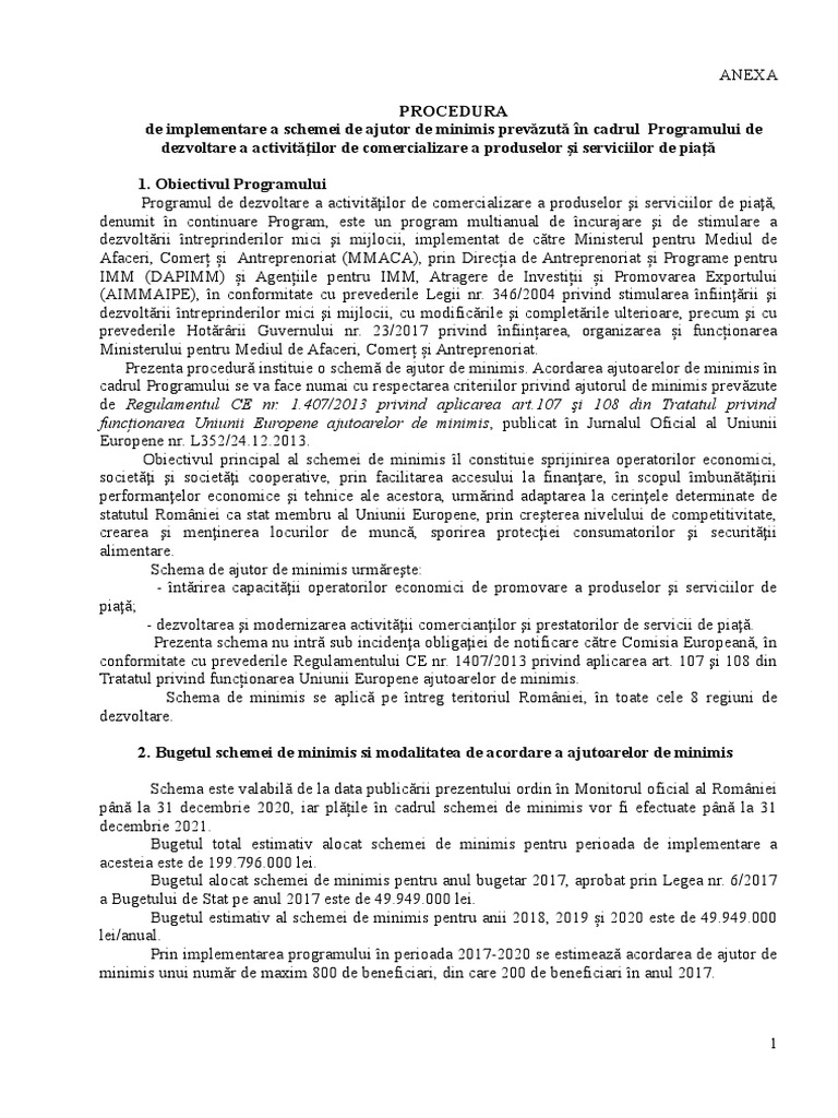 Procedura Comert 2018 | PDF