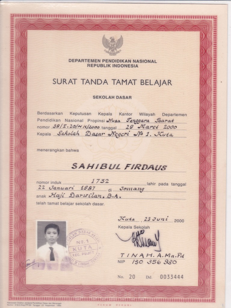 Ijazah SD PDF | PDF