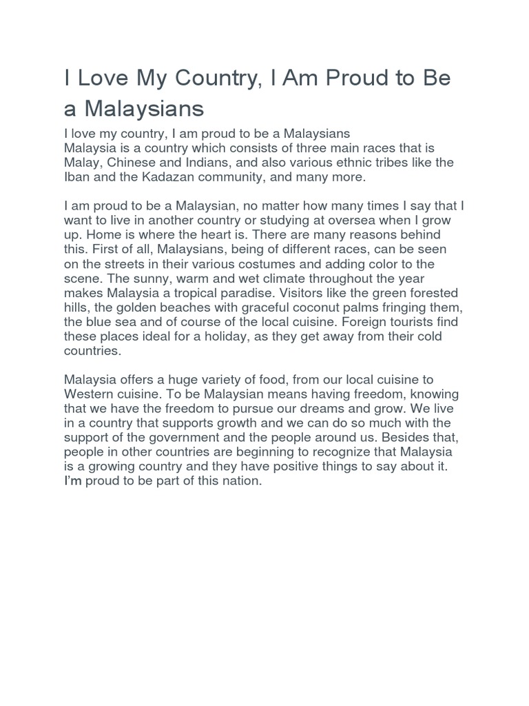 I Love My Country | PDF