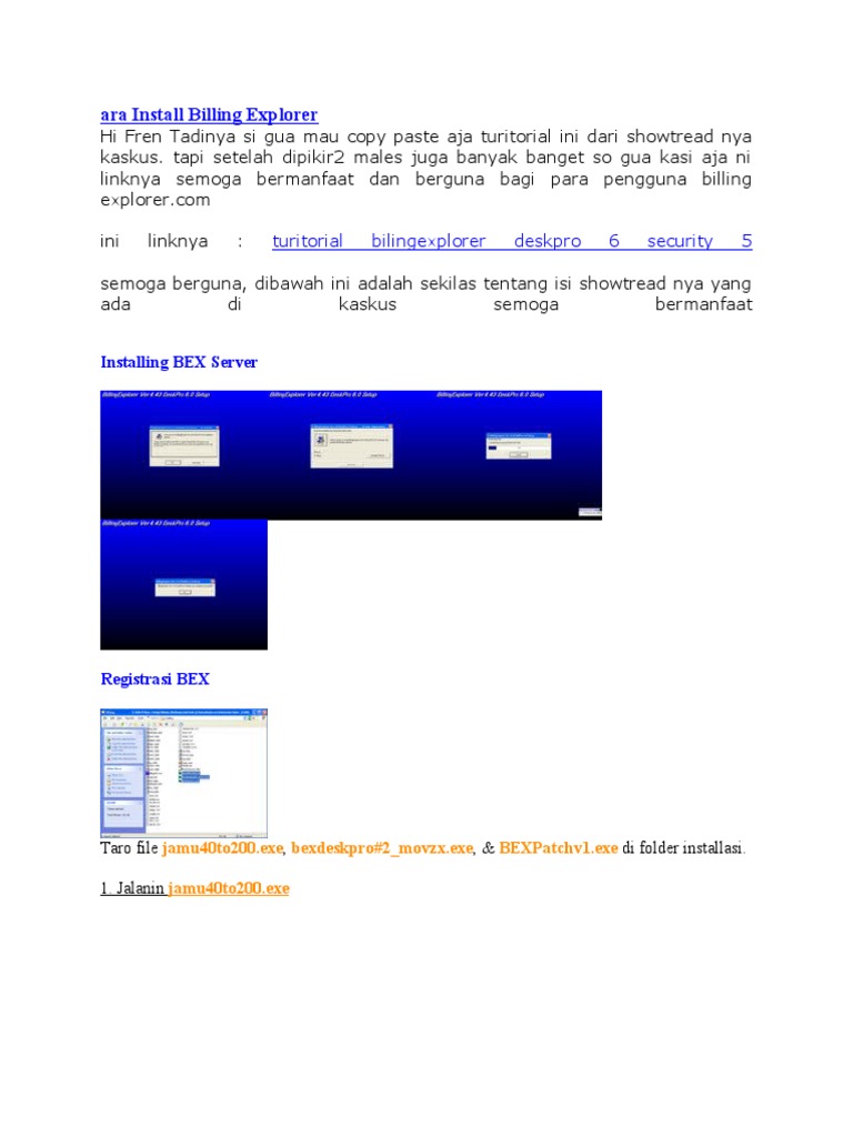 Cara Install Billing Explorer | PDF