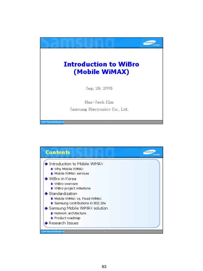 Introduction To Mobile Wimax | PDF | Wi Max | Internet Access