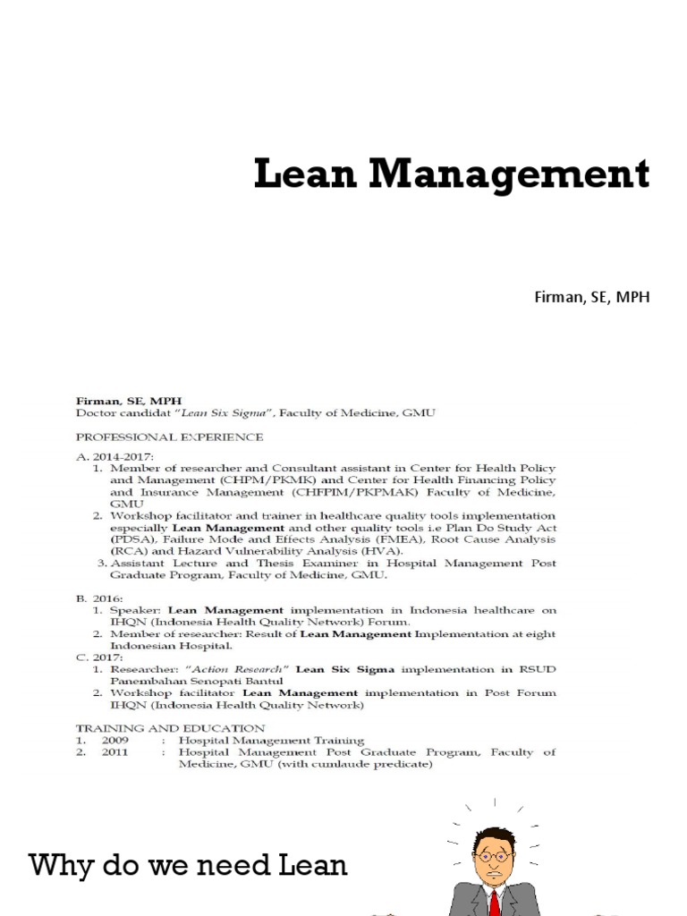 1 - Kosep Lean Management | PDF