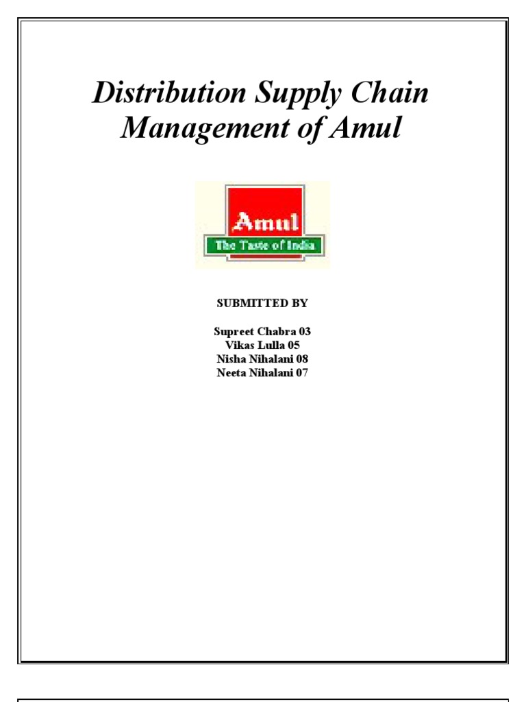 Amul's Distribution Supply Chain Management | PDF | Retail | Dairy