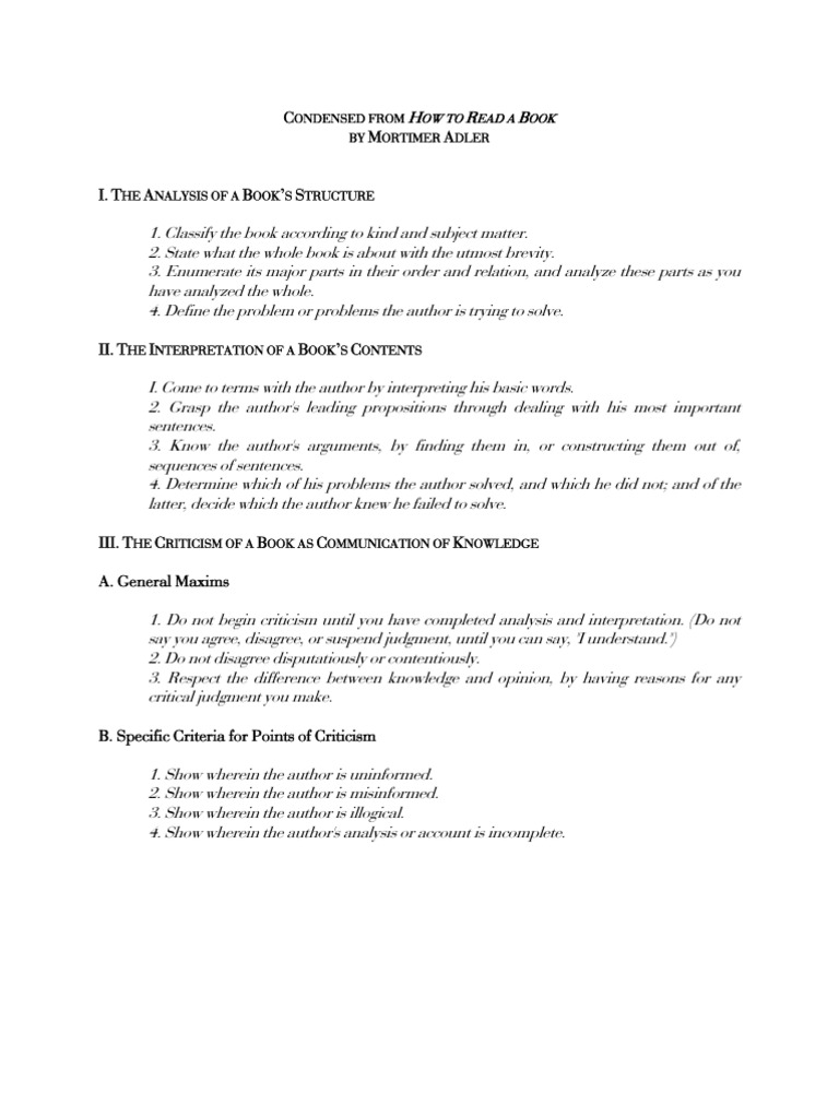 How To Read A Book | PDF | Immanuel Kant | Henri Bergson