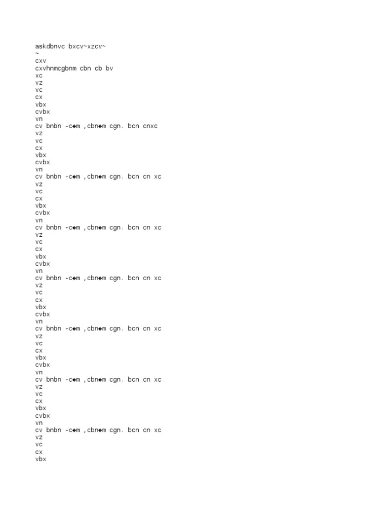 Unintelligible document containing repeated nonsense text | PDF