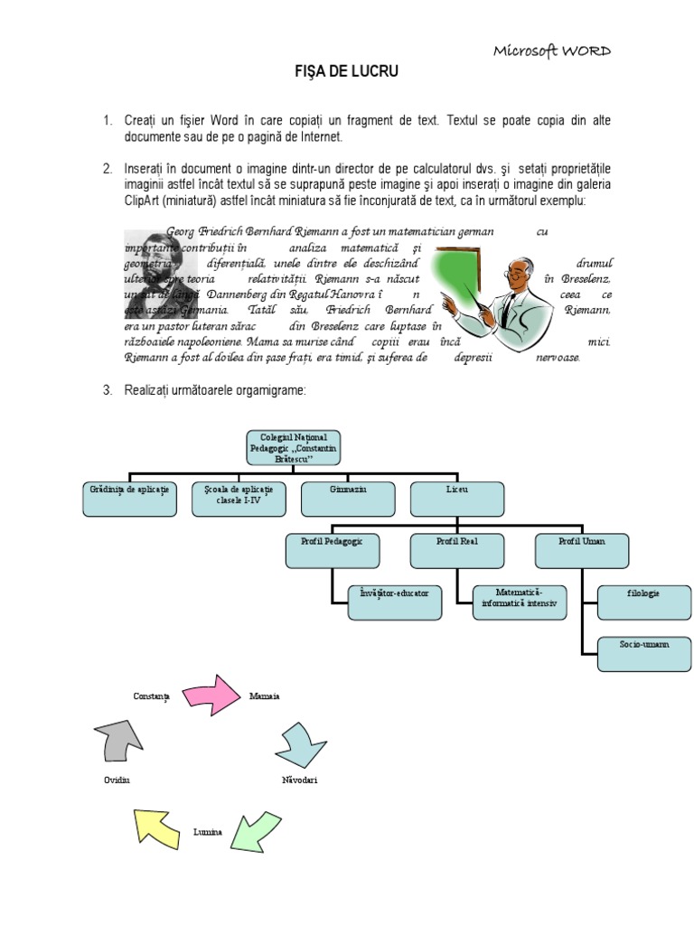 Word - Fisa de Lucru 1