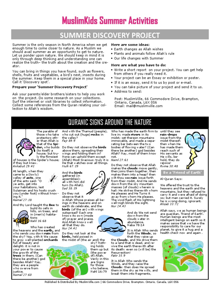 Summer Discovery Project: Nature & Faith | PDF | Nature