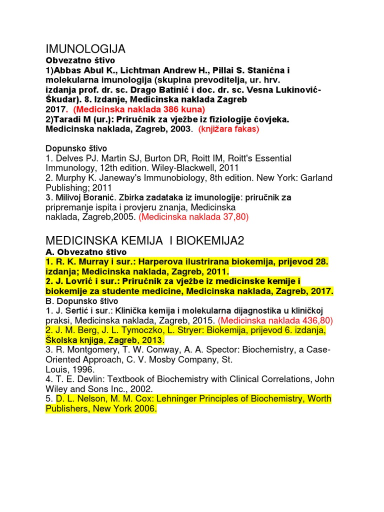 Popis Knjiga 2.godina | PDF