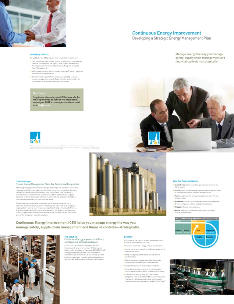 Continuous Energy Improvement: Developing A Strategic Energy Management ...