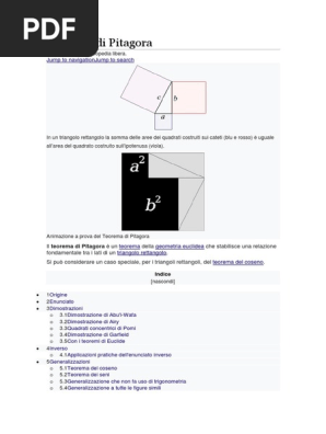 Inverso Del Teorema Di Pitagora Il Teorema Di Pitagora