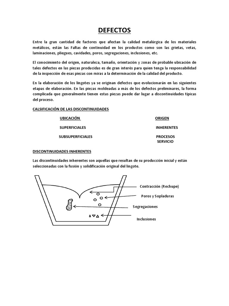 Defectos de Rechupe en Fundición | PDF | Fundición (metalurgia) | Aluminio