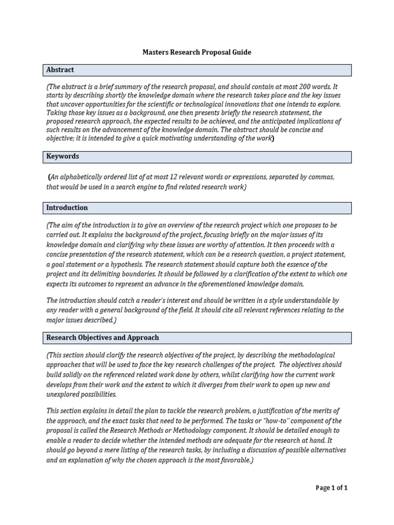M.sc. Research Proposal Guide | PDF | Scientific Method | Knowledge