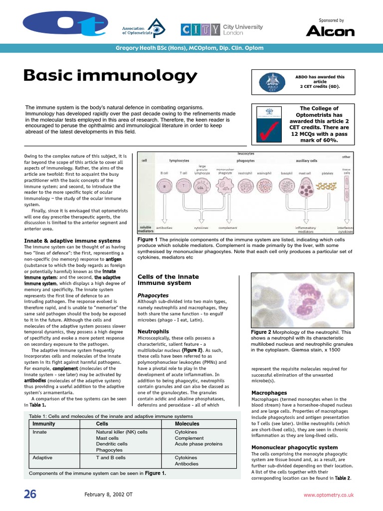 Basic immunology.pdf | Phagocyte | Immune System | Prueba gratuita de 30 días | Scribd