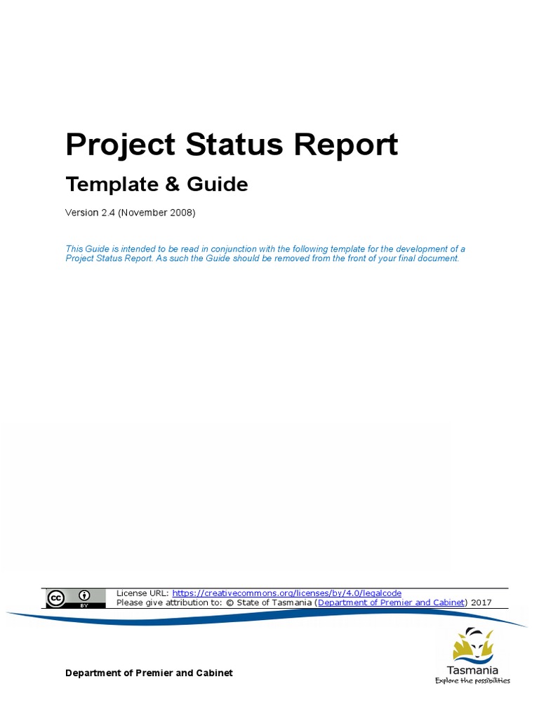 Project Status Report Template and Guide | PDF | Project Management ...