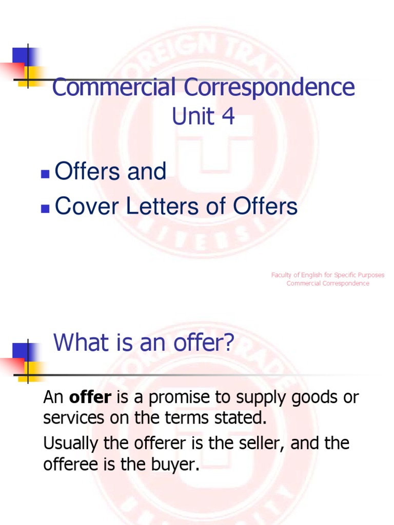 CC Unit 4, Offers - ST | PDF | Services (Economics) | Market (Economics)