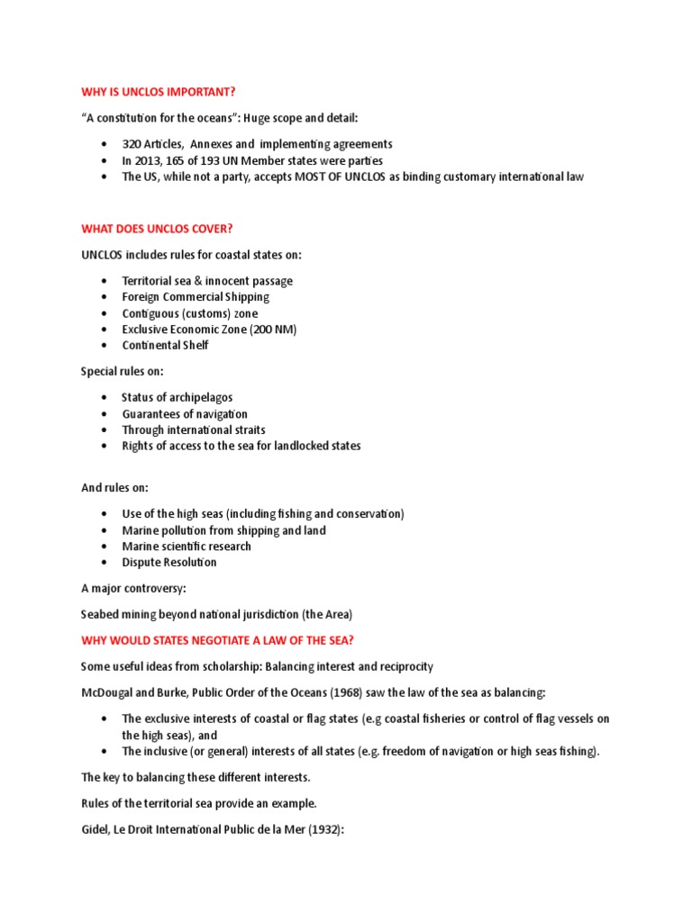 Why Is Unclos Important | PDF | Territorial Waters | United Nations ...