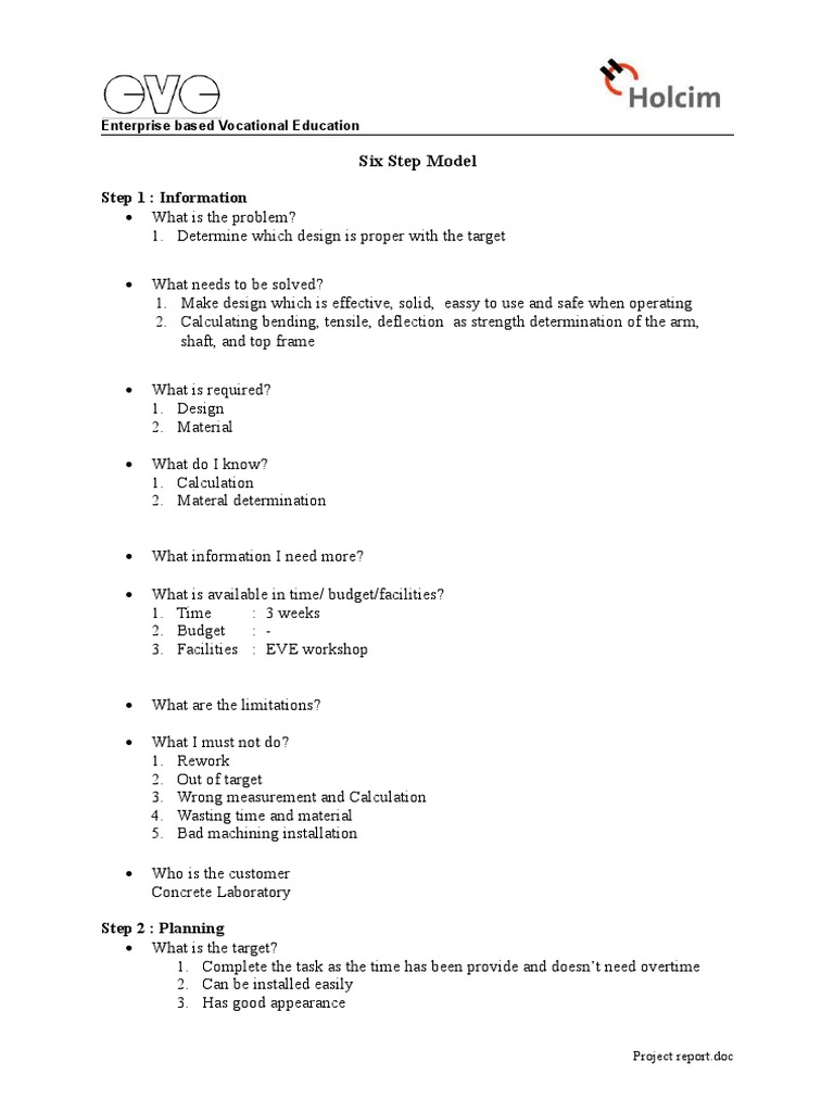 Six Step Model | PDF | Business