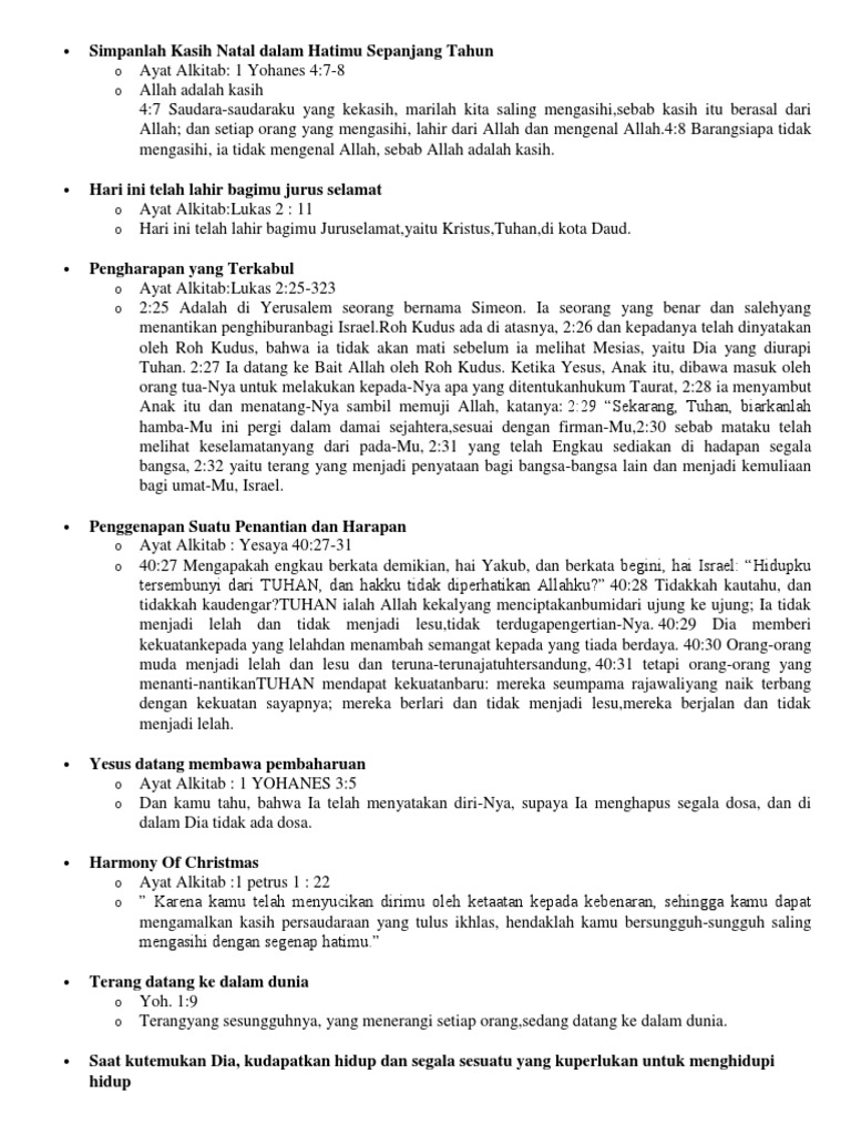 Contoh Tema Natal | PDF