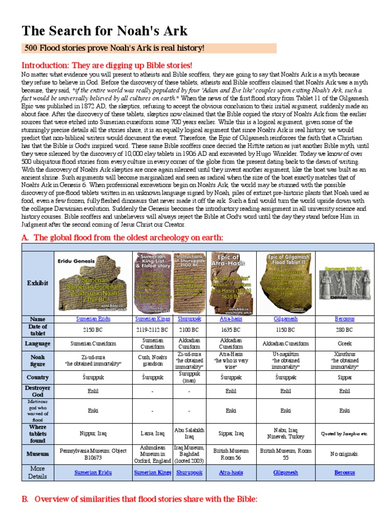 Global Flood Myths and Noah's Ark | PDF | Noah | Genesis Flood Narrative