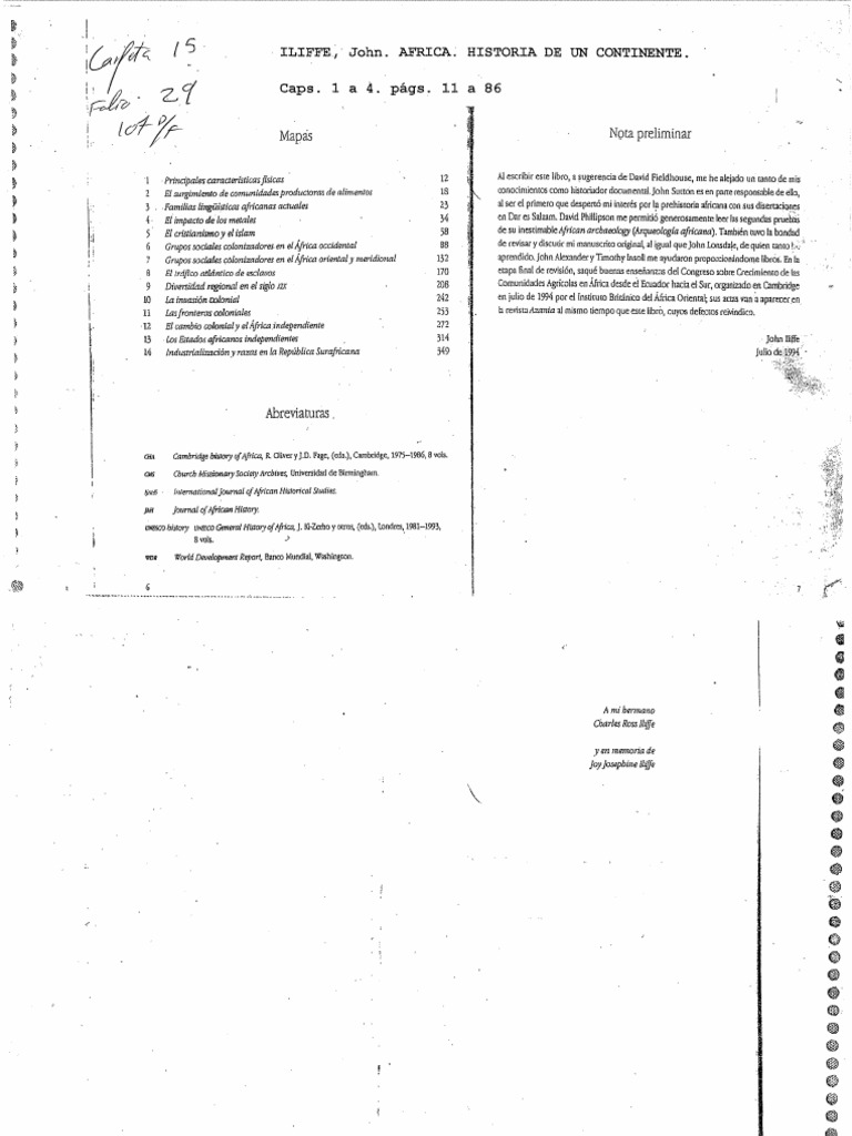 Iliffe, John. Africa | PDF