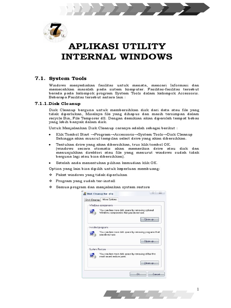 7.aplikasi Utility Internal Windows | PDF