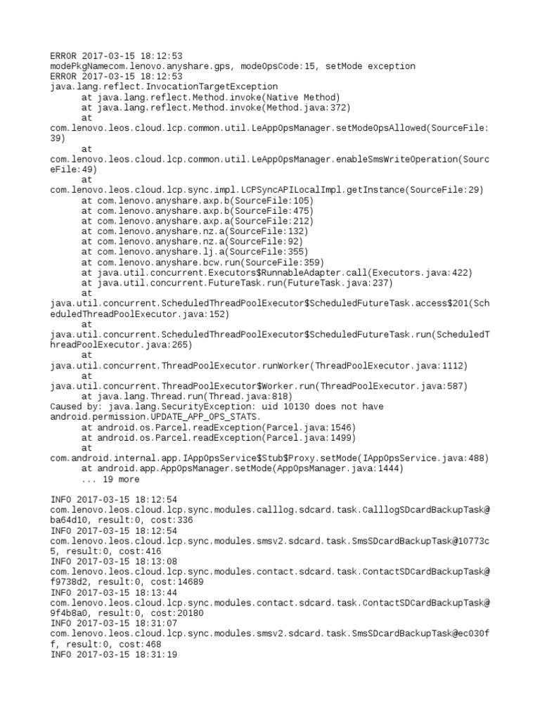 Lenovo AnyShare GPS Error Log | PDF | Concurrent Computing | Information Technology Management