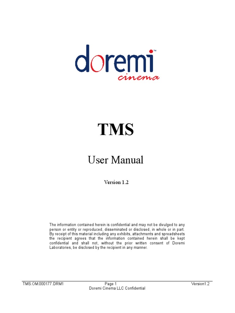 TMS User Manual | PDF | Tab (Gui) | Graphical User Interfaces