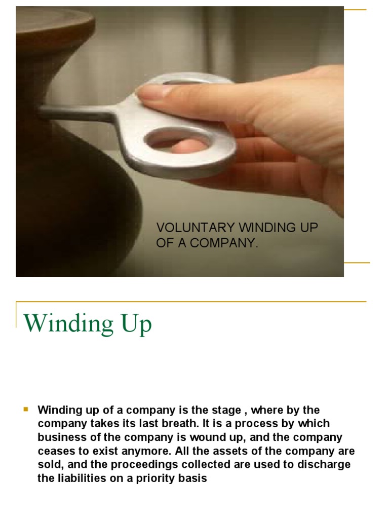 Voluntary Winding Up of A Company | PDF | Liquidation | Government