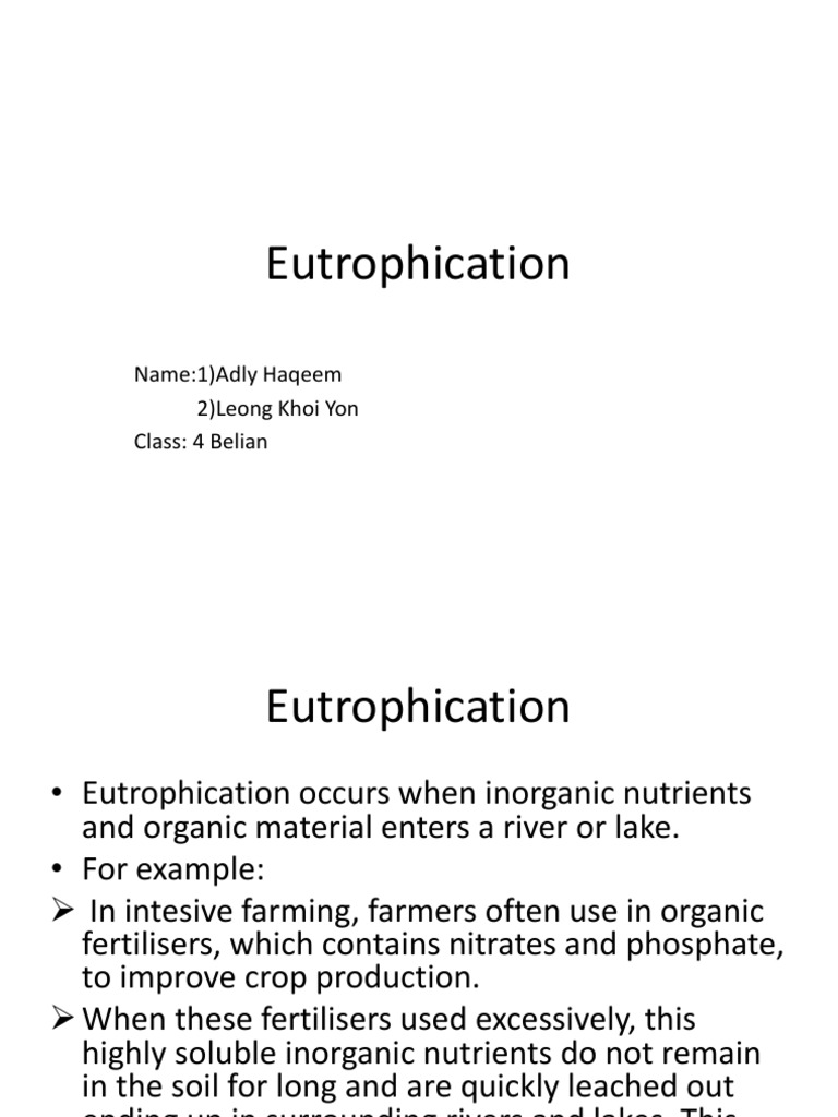 Eutrophication | PDF