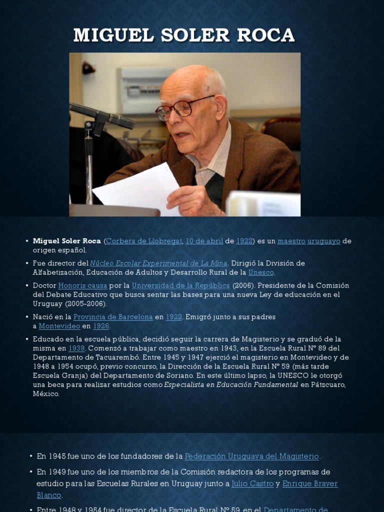 Miguel Soler | PDF | Uruguay | Unesco