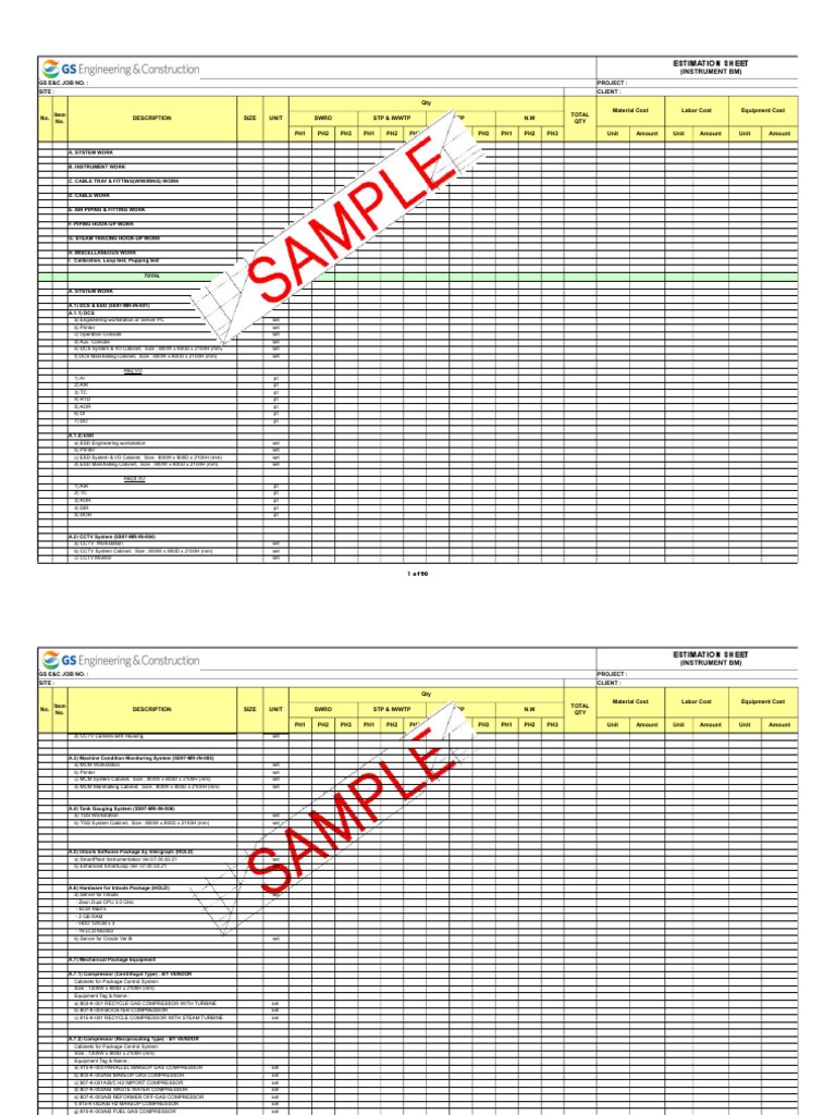 03 Instrument BOQ | PDF | Flow Measurement | Hvac