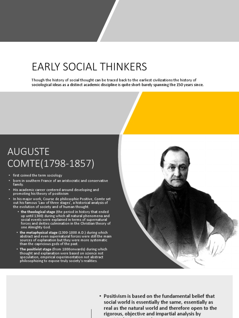 Key Early Social Thinkers and Theories | PDF | Positivism | Sociology