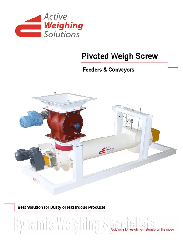 Pivoted Weigh Screw Feeders & Conveyors: A Best Solution for Dusty or ...
