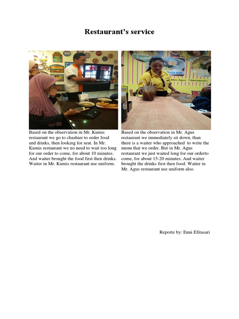 Restaurant Service | PDF