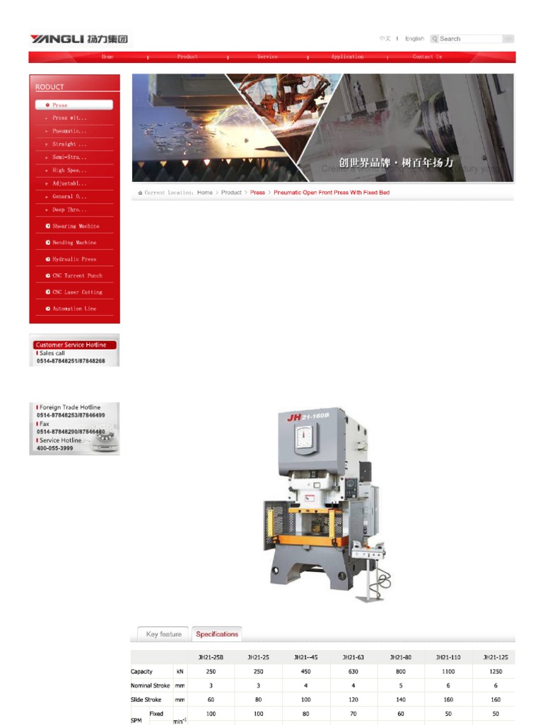 YANGLI JH21series Open Back Press PDF | PDF
