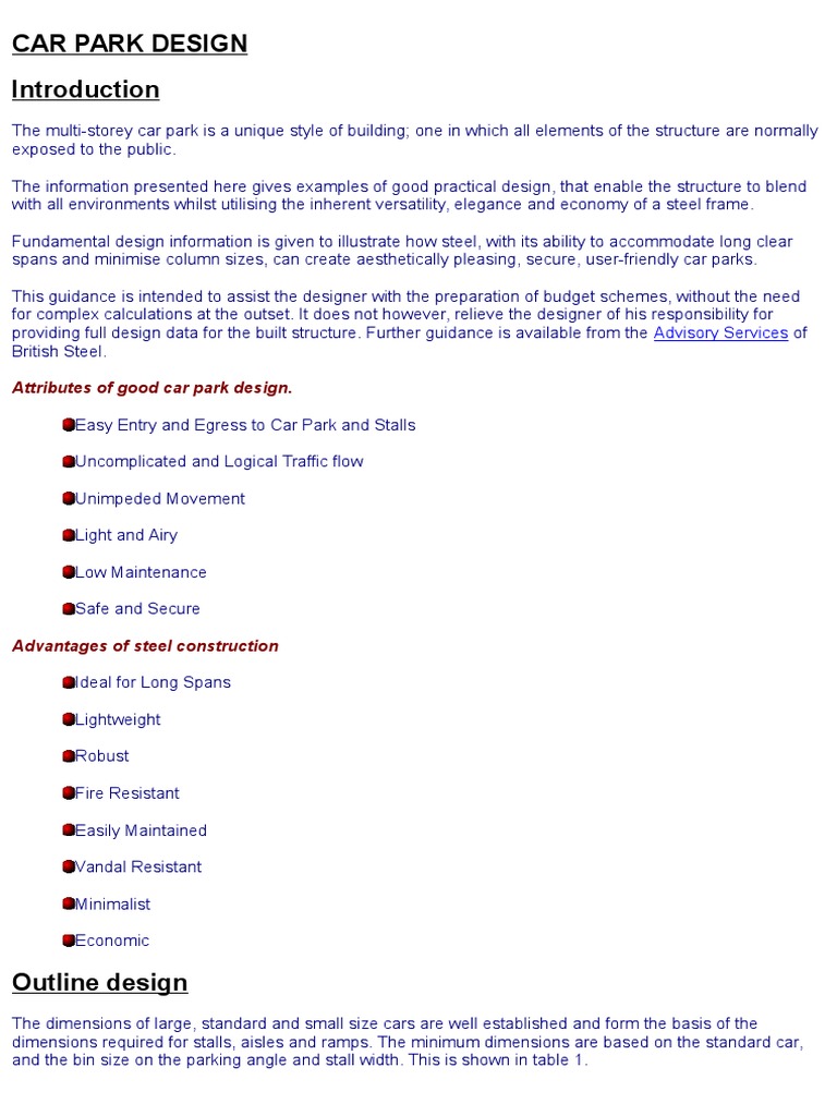 Car Park Pdf Precast Concrete Galvanization