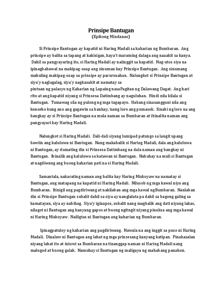 Prinsipe Bantugan | PDF