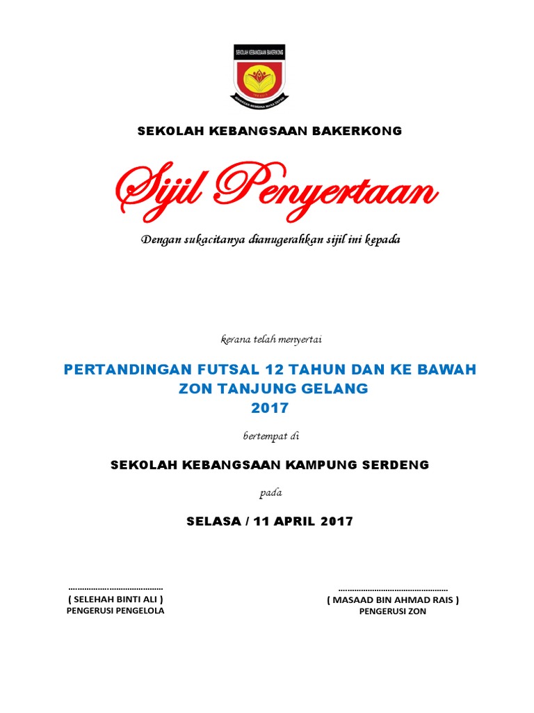 Sijil Futsal | PDF