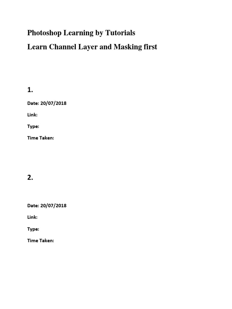 Photoshop Learning | PDF