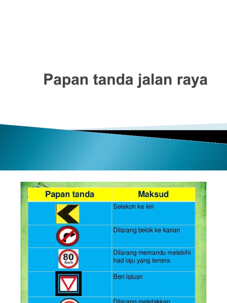 Papan Tanda Jalan Raya | PDF