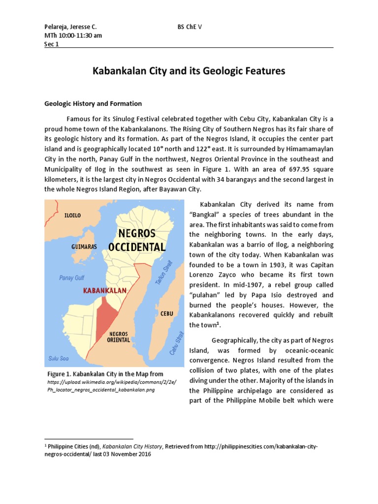 Geologic Features of Kabankalan City | PDF | Nature | Earth Sciences