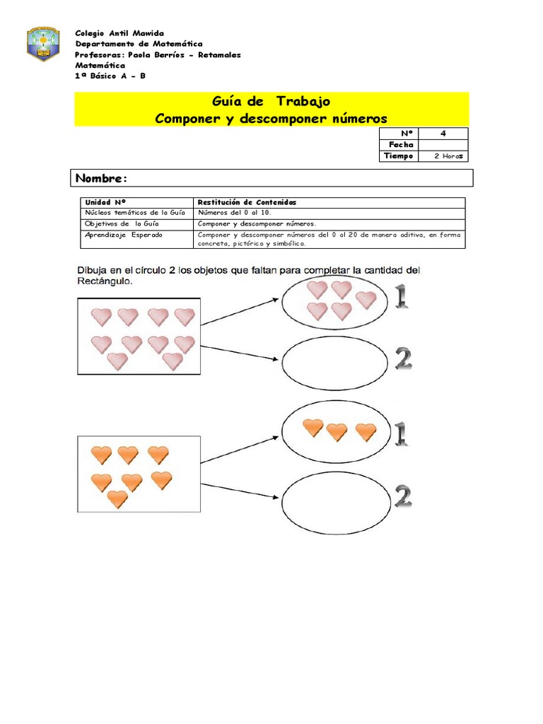 1º Basico Composición y Descomposición de Números (1)