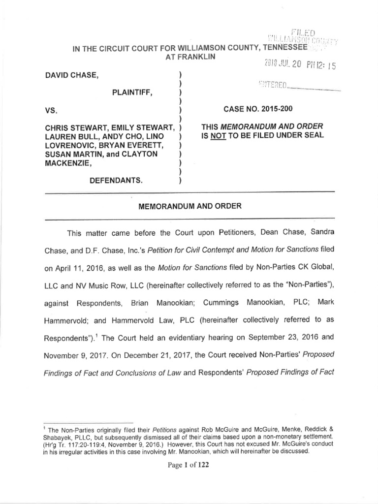 Chase v. Stewart Memo and Order For Contempt and Sanctions Against ...