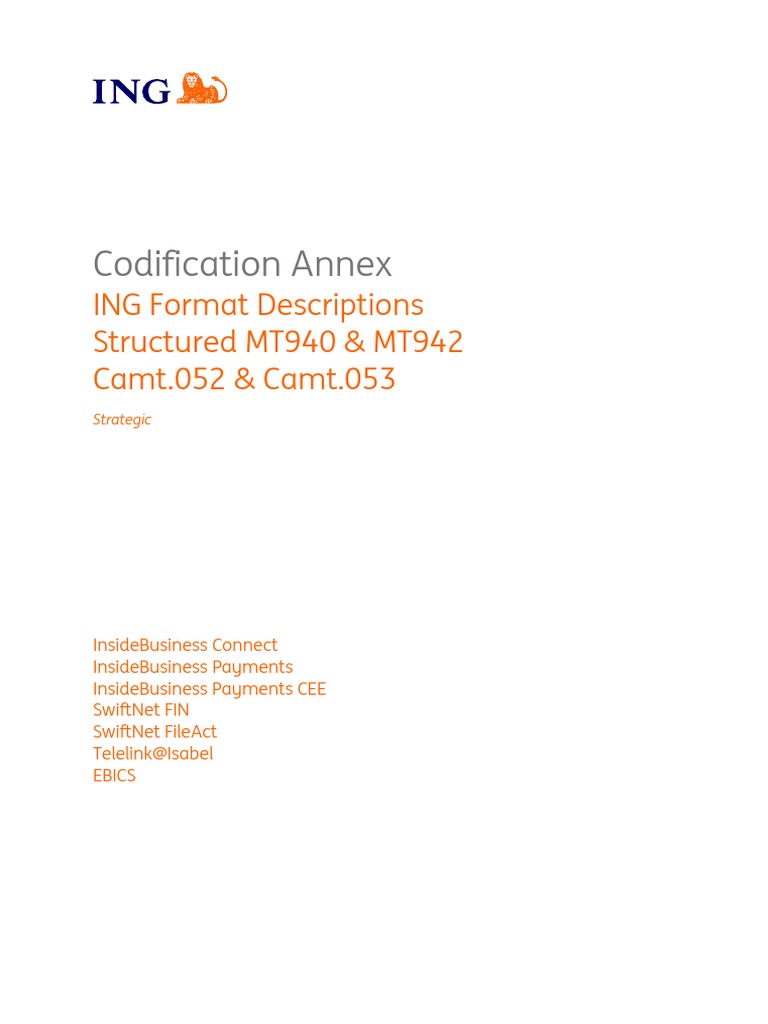 Codification Annex ING Format Descriptions Strategic v1.0 - tcm162 ...