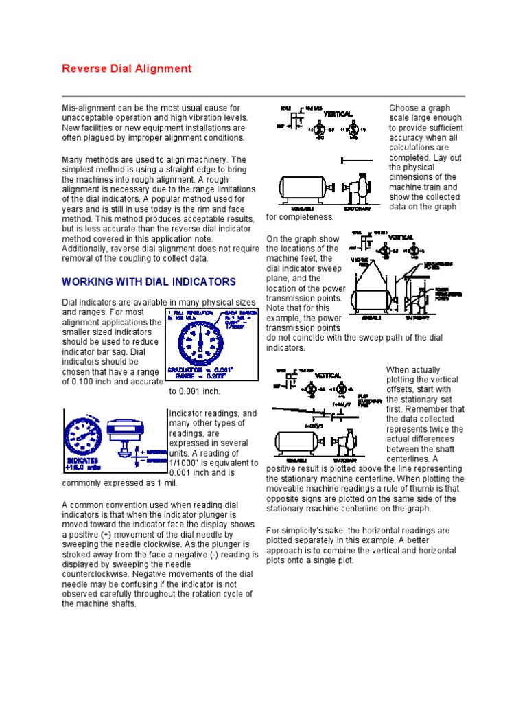 Reverse Dial Indicator Alignment Procedure | PDF | Machines | Transmission (Mechanics)