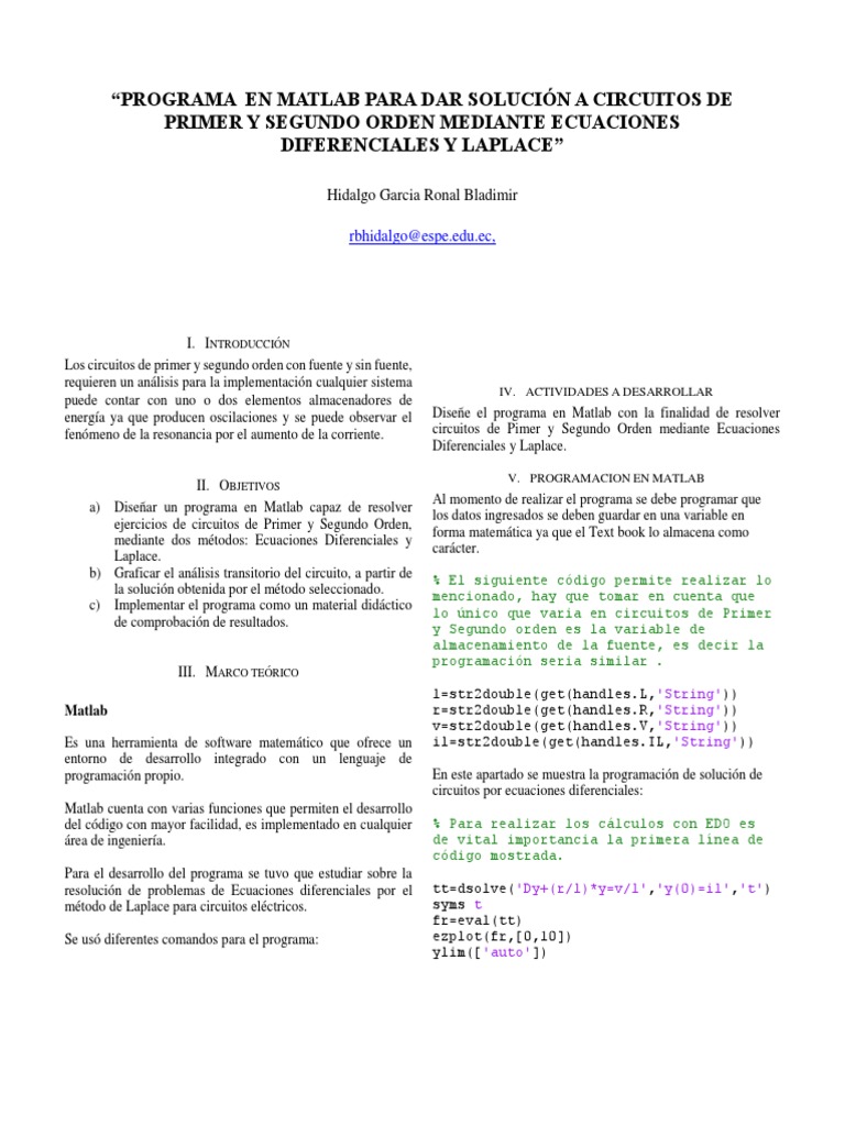 Paper Matlab | PDF | Programa de computadora | Programación