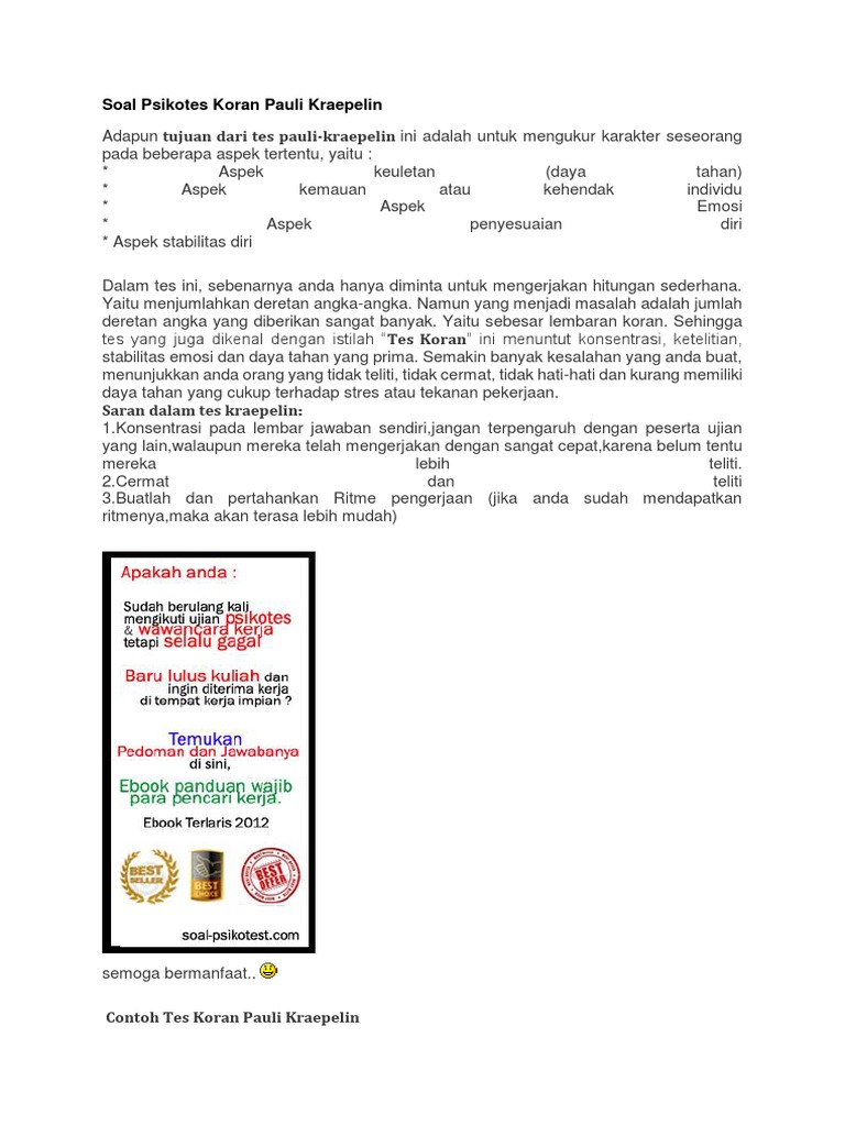 Contoh Tes Paulin | PDF